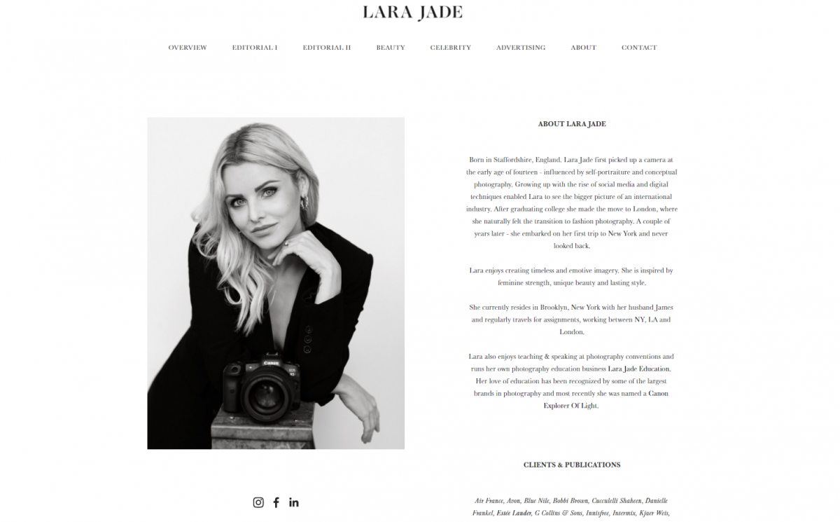 9+ Inspiring Photography Website Design Ideas