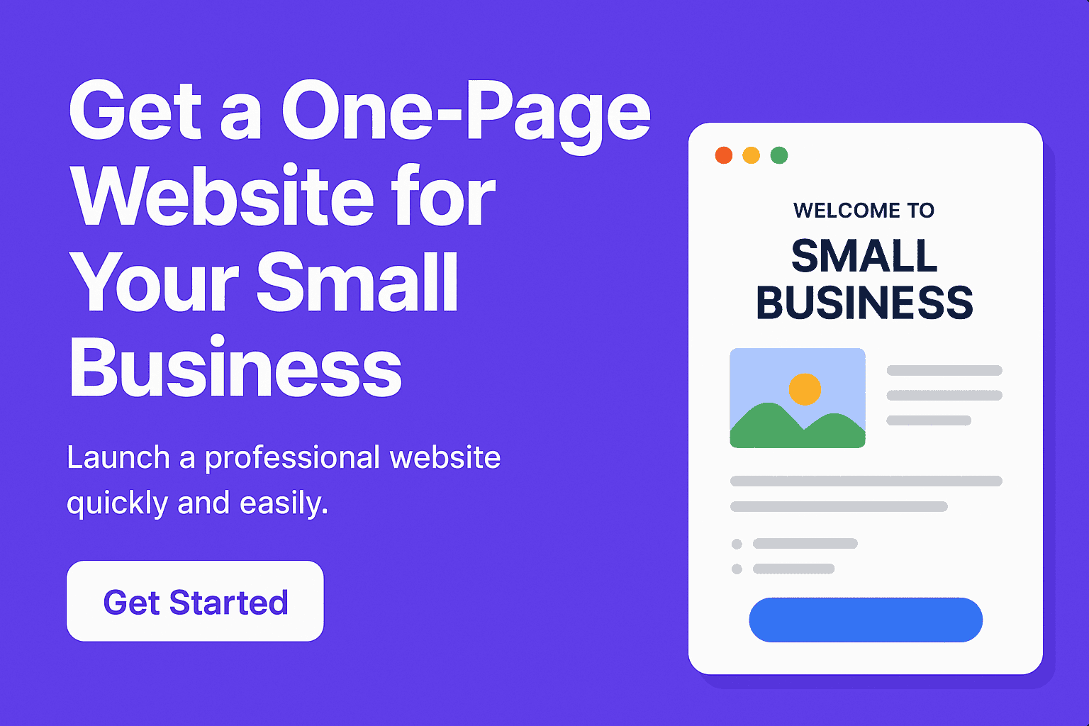 One page Websites, Professional 1 Page Web design